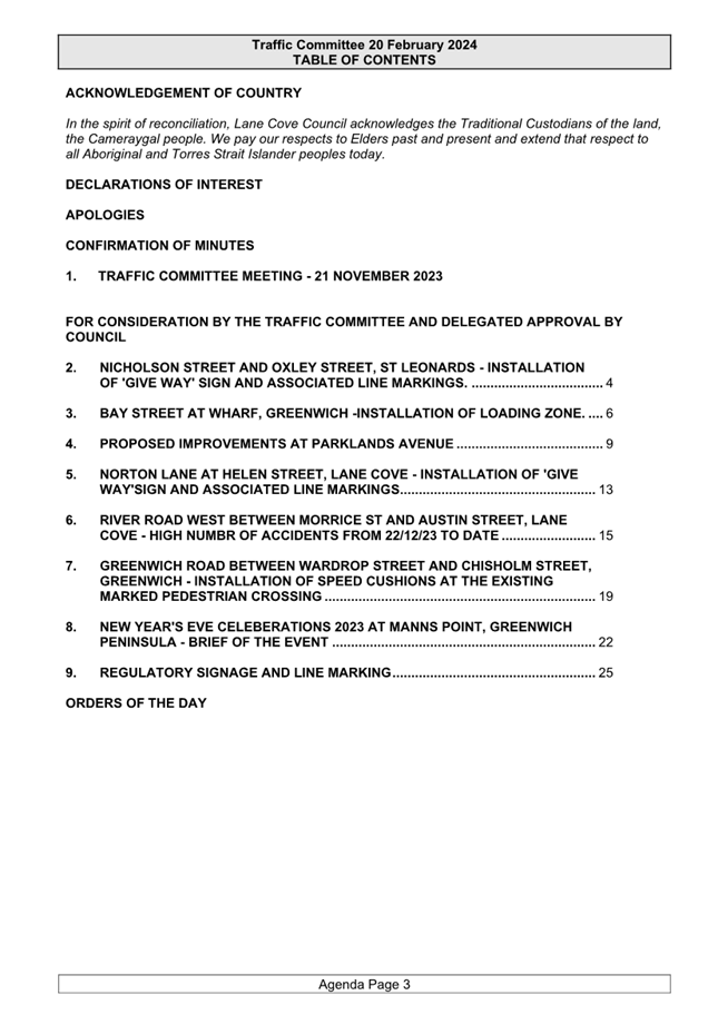 Agenda of Ordinary Council - Thursday, 21 March 2024