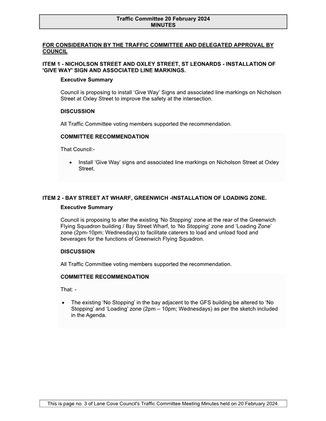 Agenda of Ordinary Council - Thursday, 21 March 2024